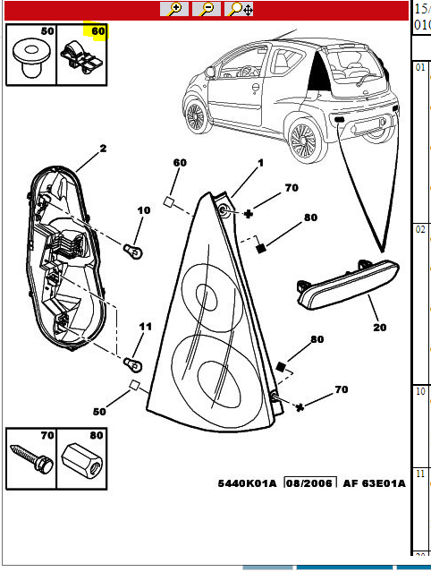 mk1 citroen c1 rear light clips for both sides | eBay UK