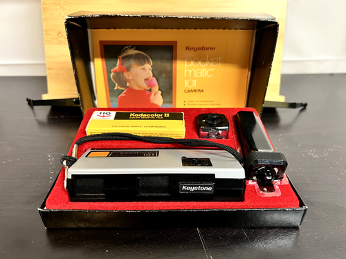 Vintage Camera pocket-matic 101 Flash Cube Attachment In Box Keystone ...