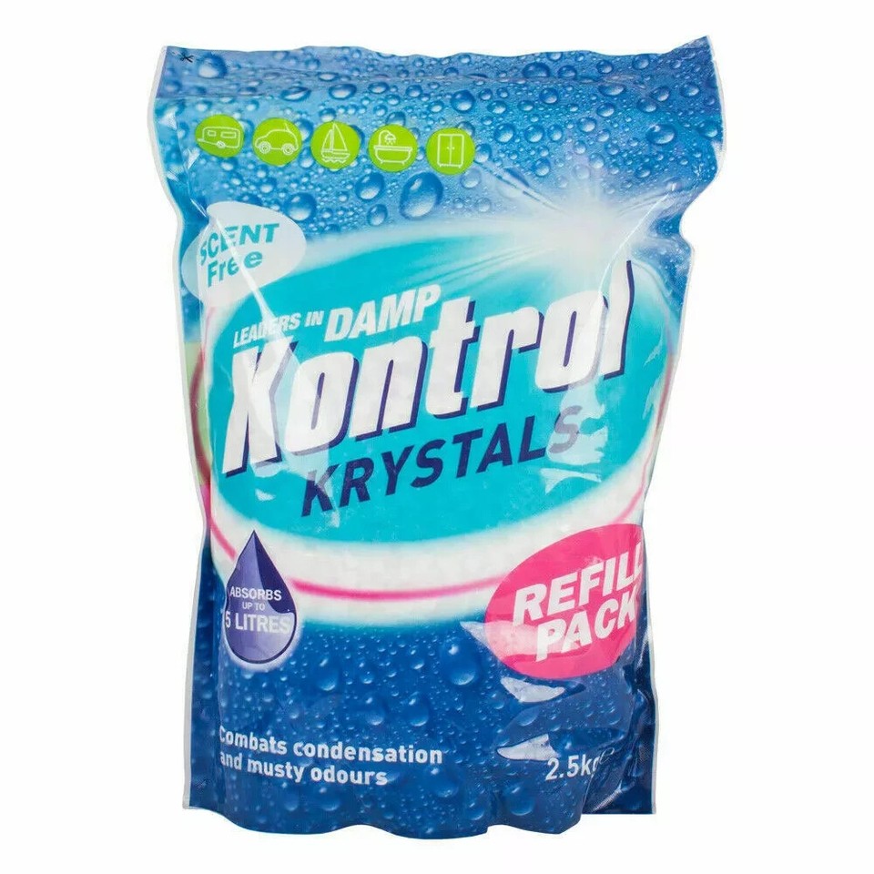 Kontrol Moisture Trap Damp Absorber Refill Crystals 2 X 2.5kg Krystals ...