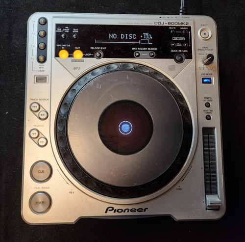 READ Pioneer DJ CDJ-800MK2 Digital Vinyl Turntable CD MP3 Player Tested ...