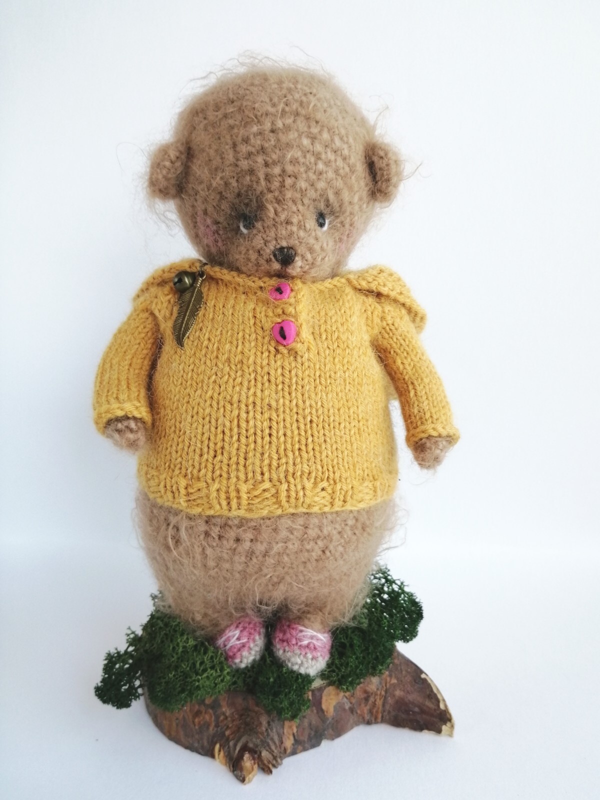 Hand Knitted Animals Cozy Handmade toys: Teddy bear in a chicken jacket ...