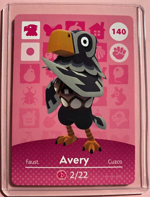 #140 Avery Animal Crossing Amiibo Card AUTHENTIC Series 2 Never Scanned ...