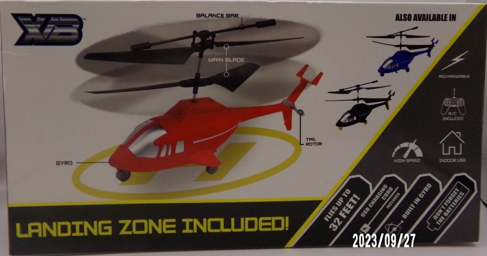X/B Remote Control Raptor Copter Flyer in Blue. Age Level 10+. NEW IN ...