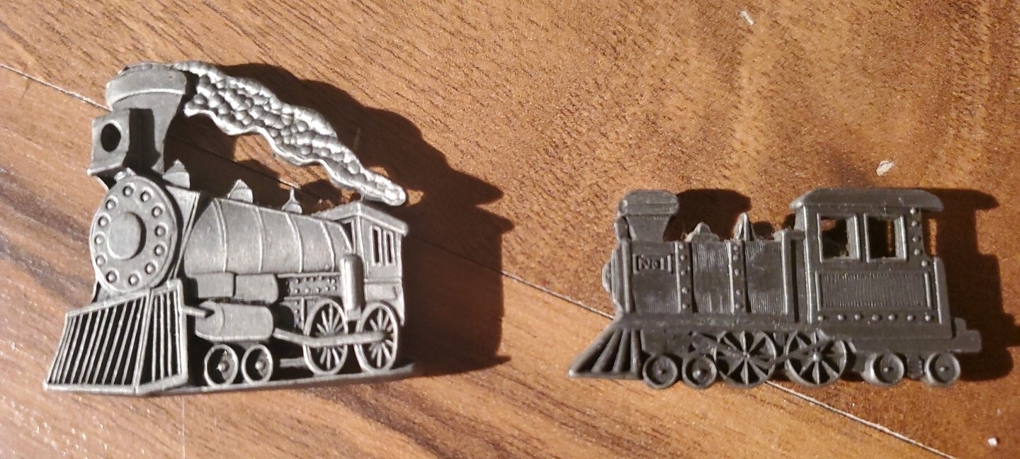 Pewter Metal Train Fridge Magnet Lot Of 2 | eBay