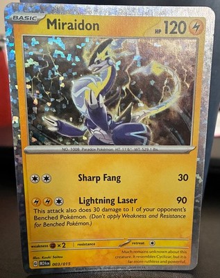 Rare Miraidon Pokémon Card 003/015 Holo mint 2024 | eBay