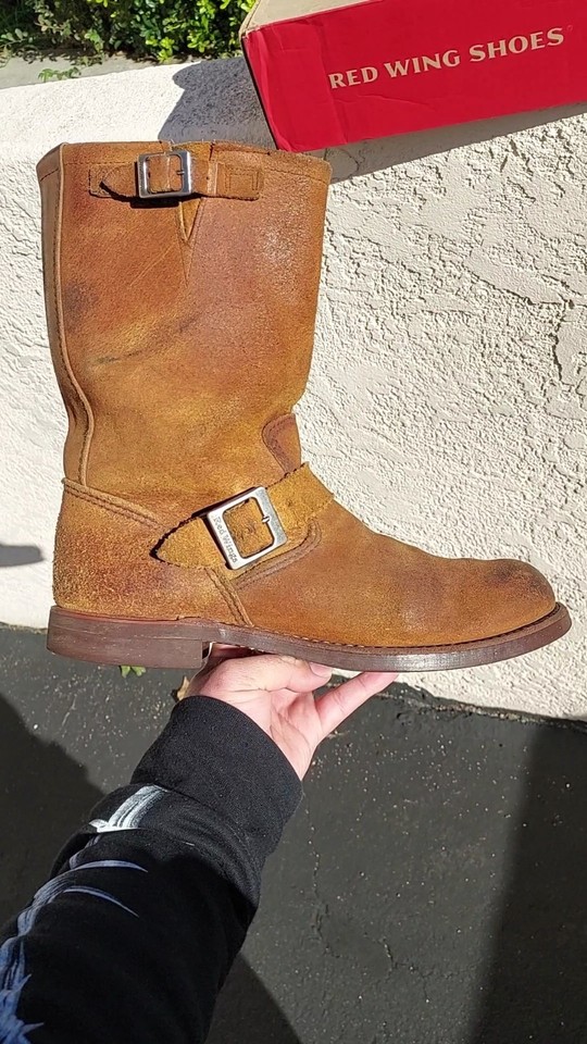 ULTRA RARE DISCONTINUED RED WING 2992 ENGINEER BURNT ORANGE MULESKINNER ...