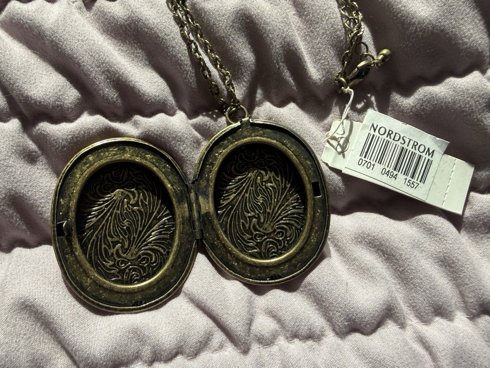 New Moon Quileute Tribe Tattoo Nordstrom Gold Locket Pendant Necklace ...