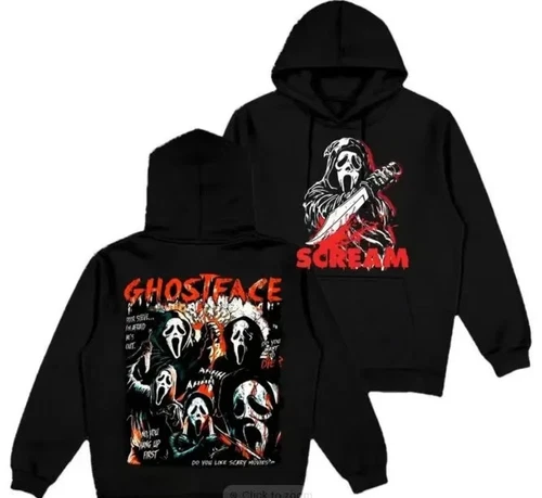 Ghostface Hoodie, Sweatshirt, T-Shirt, Horror Movie Merch, Halloween ...