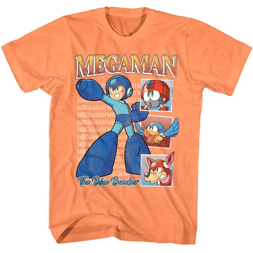 Megaman Blue Bomber Squad Men's T Shirt Rush Dog Beat Bird Capcom Video ...