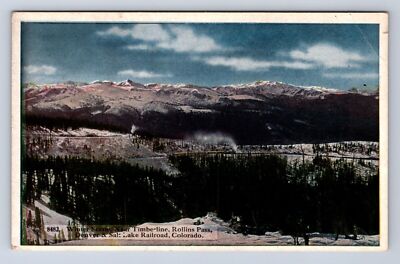 WINTER SCENE TIMBERLINE ROLLINS PASS SALT LAKE RR COLORADO RAILWAY ...