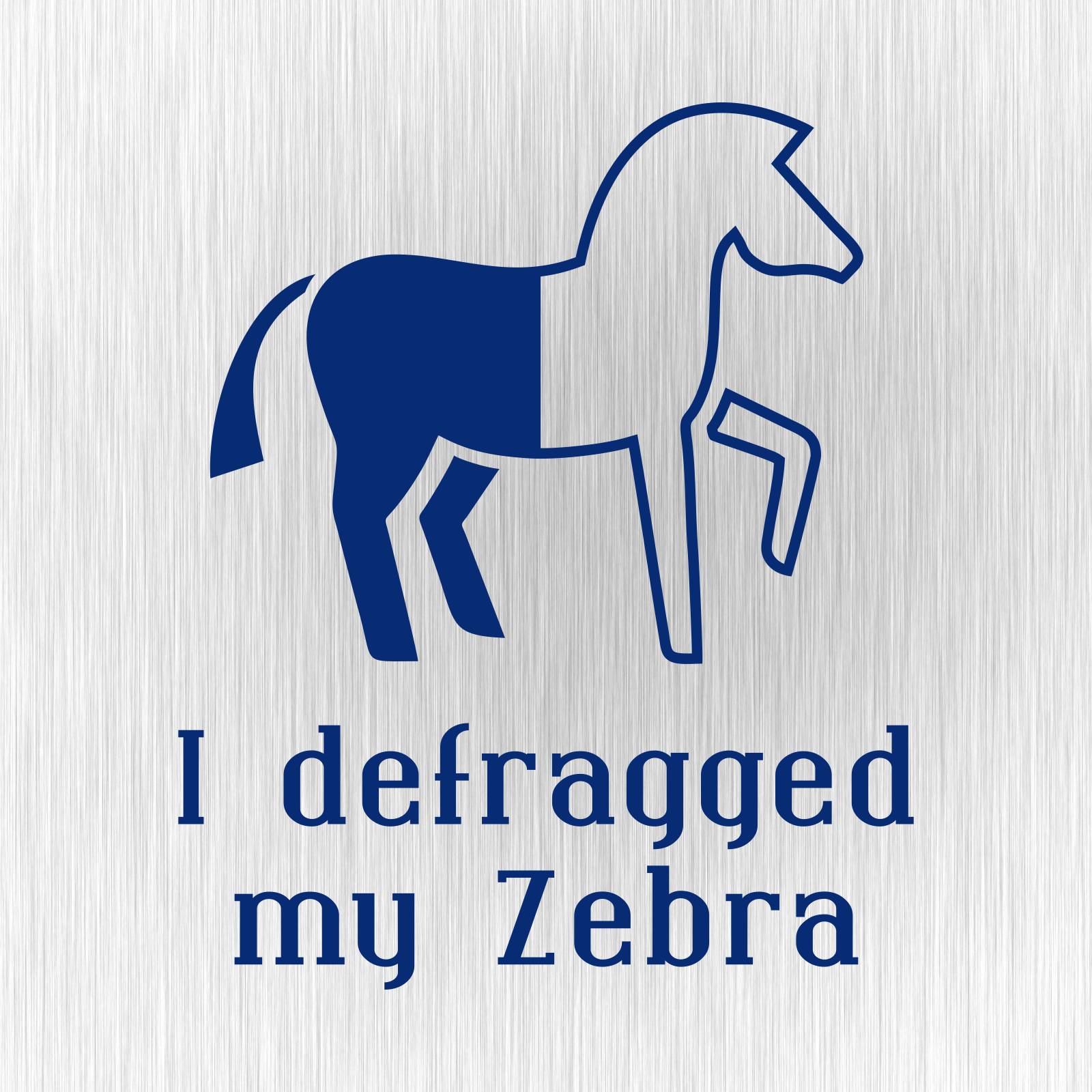 I defragged my Zebra Geek Gamer Nerd Fun Blue Car Vinyl Decal Sticker ...