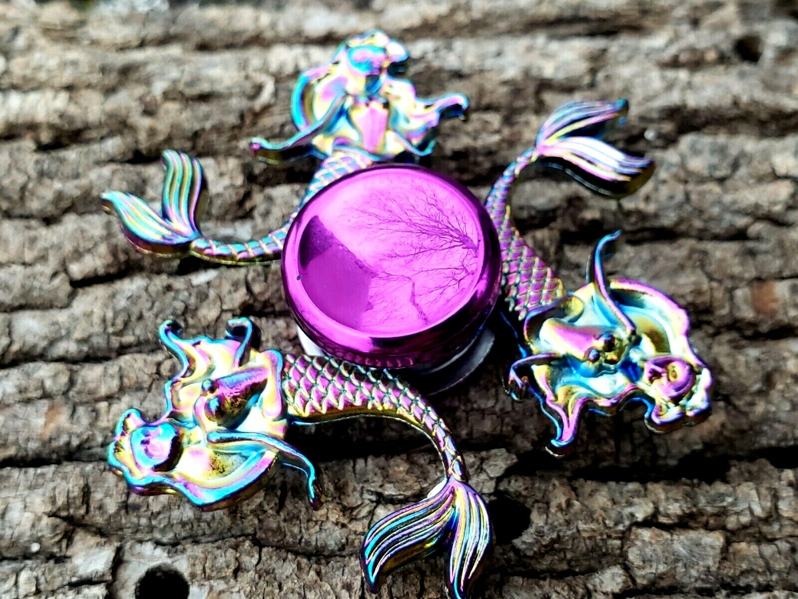 Mermaid Multi Color Fidget Spinner Toy Boys Girls Kids Adults ADHD ...