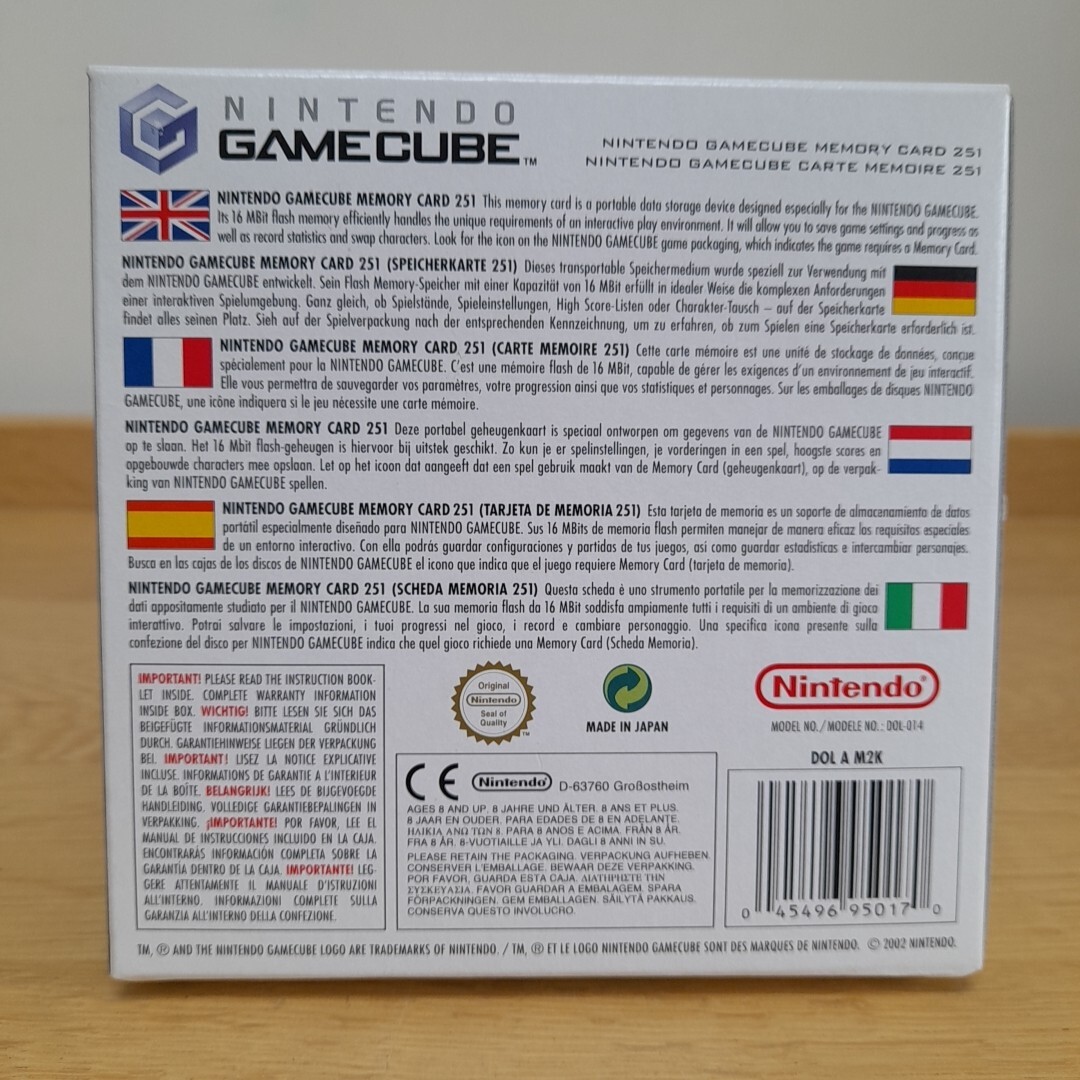 Official Nintendo GameCube Memory Card 251 Blocks 16mb Boxed for sale ...