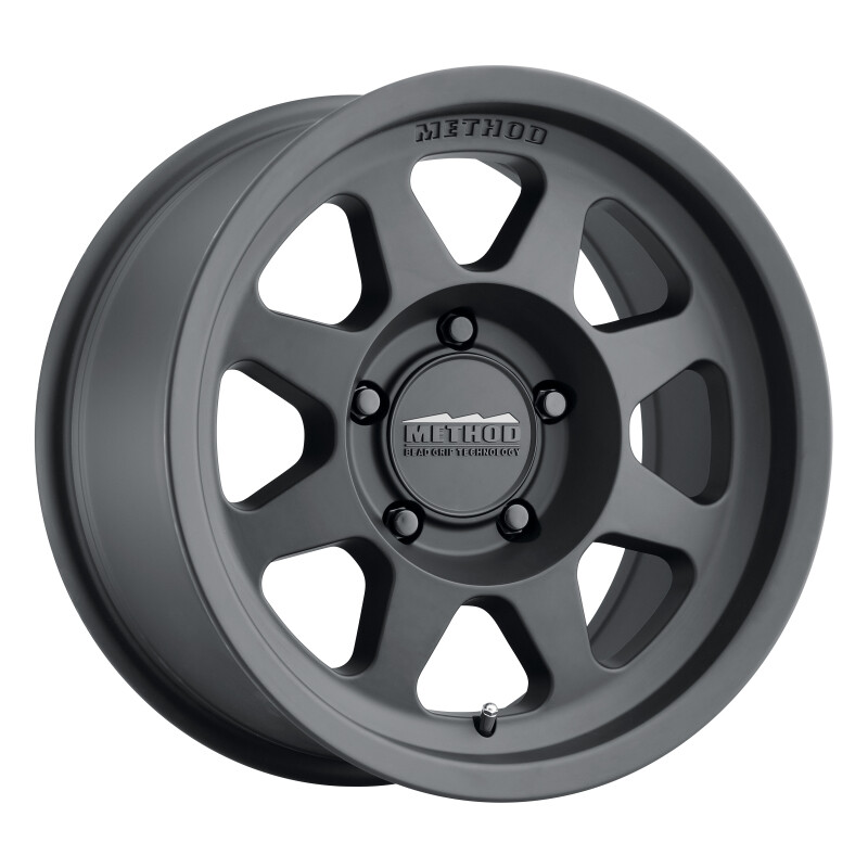 MR701 17x7.5 +50mm Offset 5x160 65mm CB Matte Black Wheel MeW ...