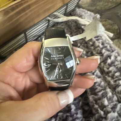 Joan Rivers Quartz Watch Women Gold Tone Barrel Black Cuff Bangle | eBay