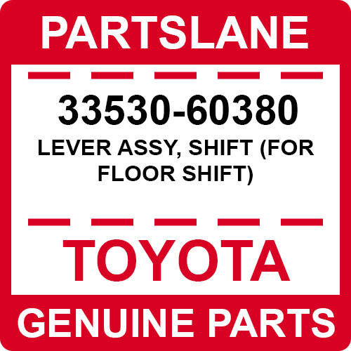 33530-60380 Genuine OEM Toyota Lever ASSY Shift 3353060380 for sale ...