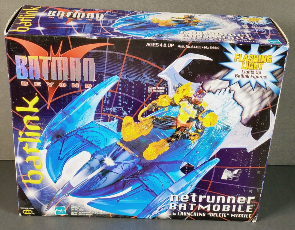 LOT NEW Batman 1999 Hasbro Netrunner Batmobile & 1996 Kenner Super ...