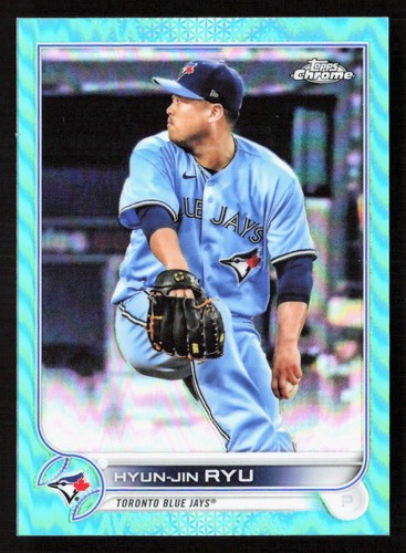 2022 Topps Chrome Hyun-Jin Ryu Aqua Refractor /199 #122 Toronto Blue ...