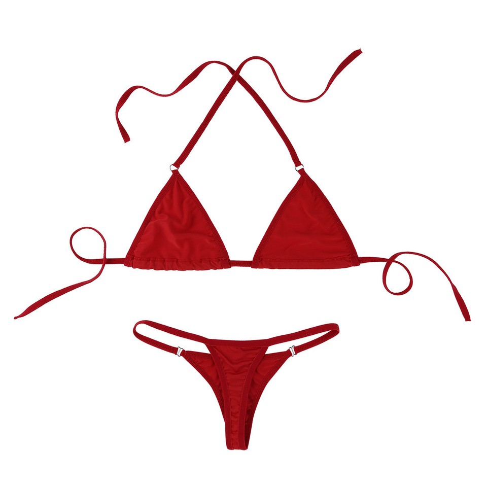 Women Sexy Micro Bikinis Swimwear Mini Bra G-string Thongs Swimsuit ...