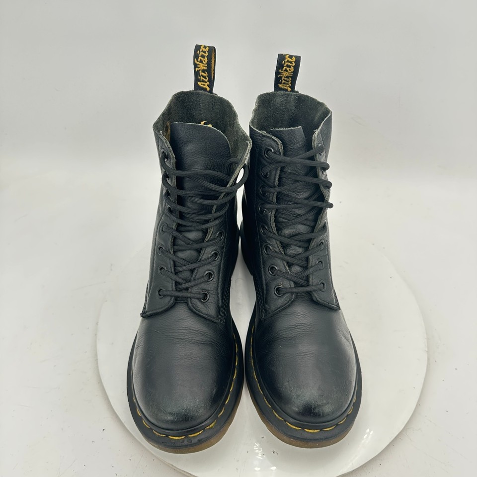 Dr. Martens 1460 Pascal Women Size 8 Black Leather 8 Eye Combat Boot | eBay
