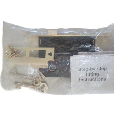 Union 2242 2 Lever Sashlock 75mm/3" Mortice Door Lock Electro Brass NEW ...