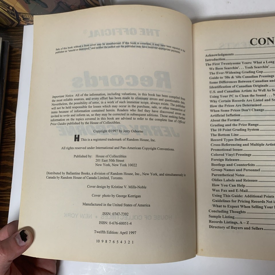 Official Price Guide To Records - Jerry Osborne - 12th Edition | eBay