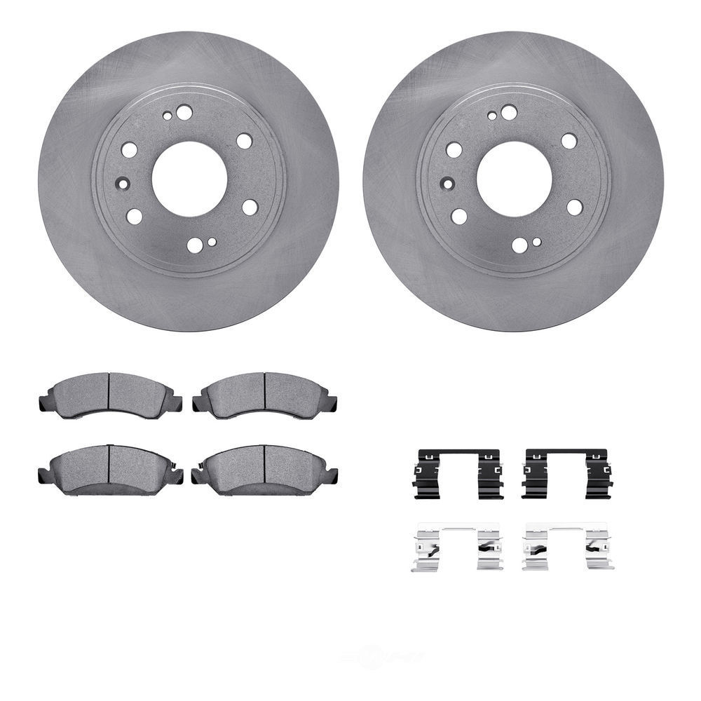 Disc Brake Kit-Rotors with Heavy Duty Brake Pads includes Hardware DFC ...
