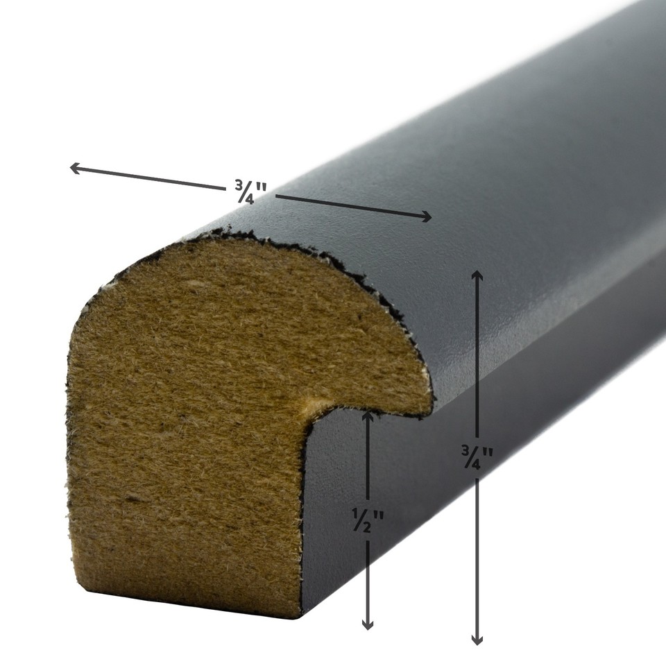 .75" Black Rounded Picture Frame, Modern Wall or Tabletop Display ...