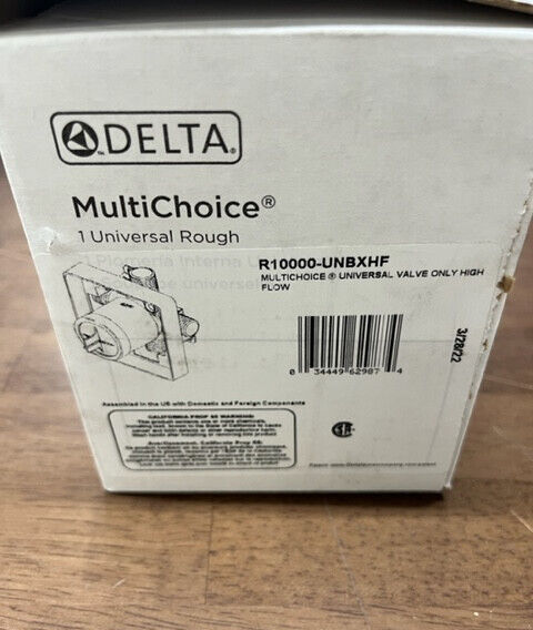 Delta MultiChoice Universal Tub/ Shower Rough R10000-UNBXHF- NEW IN BOX ...