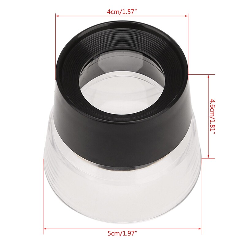10X Jewelers Loupe Magnifier Jewelry Eye Monocle- Pocket Magnifying ...