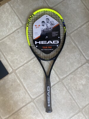 NEW Head Tour Pro Tennis Racquet 4 3/8" Nano Titanium 110” Matte Black ...