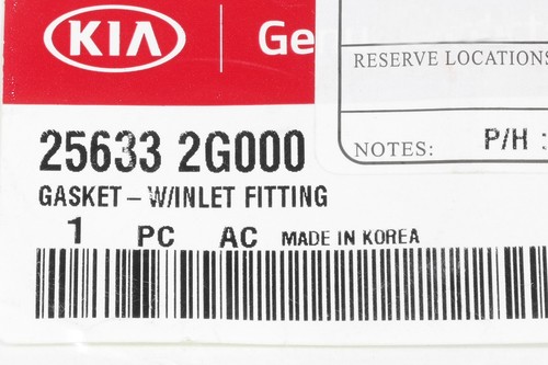 OEM NEW Engine Coolant Thermostat Gasket O-Ring 2008-2016 Kia 25633 ...