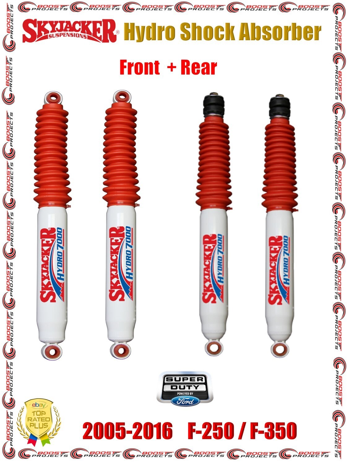 Skyjacker Hydro 7000 Front+Rear Shock Absorber For 05-16 Ford F-250 F ...