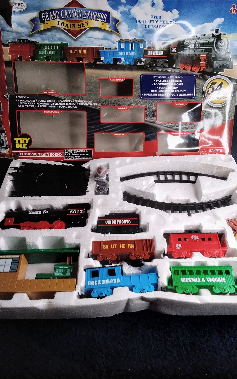 Eztec Grand Canyon Express Santa Fe 54-Piece G Gauge Train Set #63088 ...