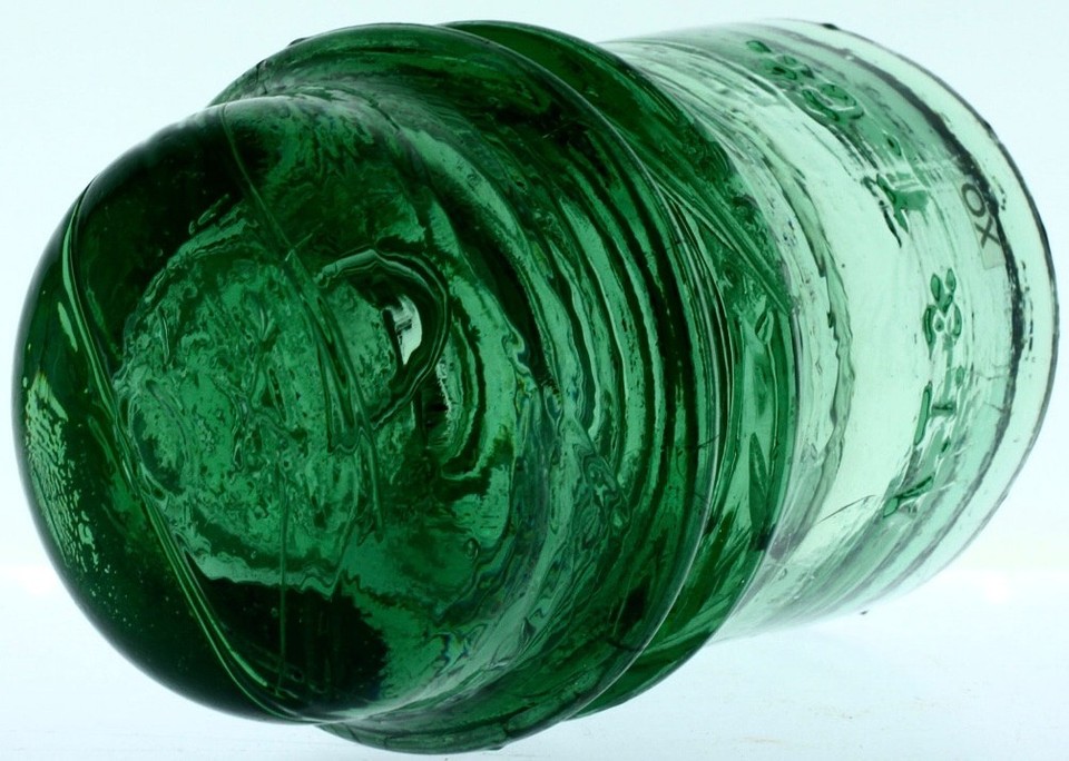 NICE GREEN BROOKFIELD MADE CD-121 A.T.&T.CO. TELEPHONE TOLL INSULATOR ...