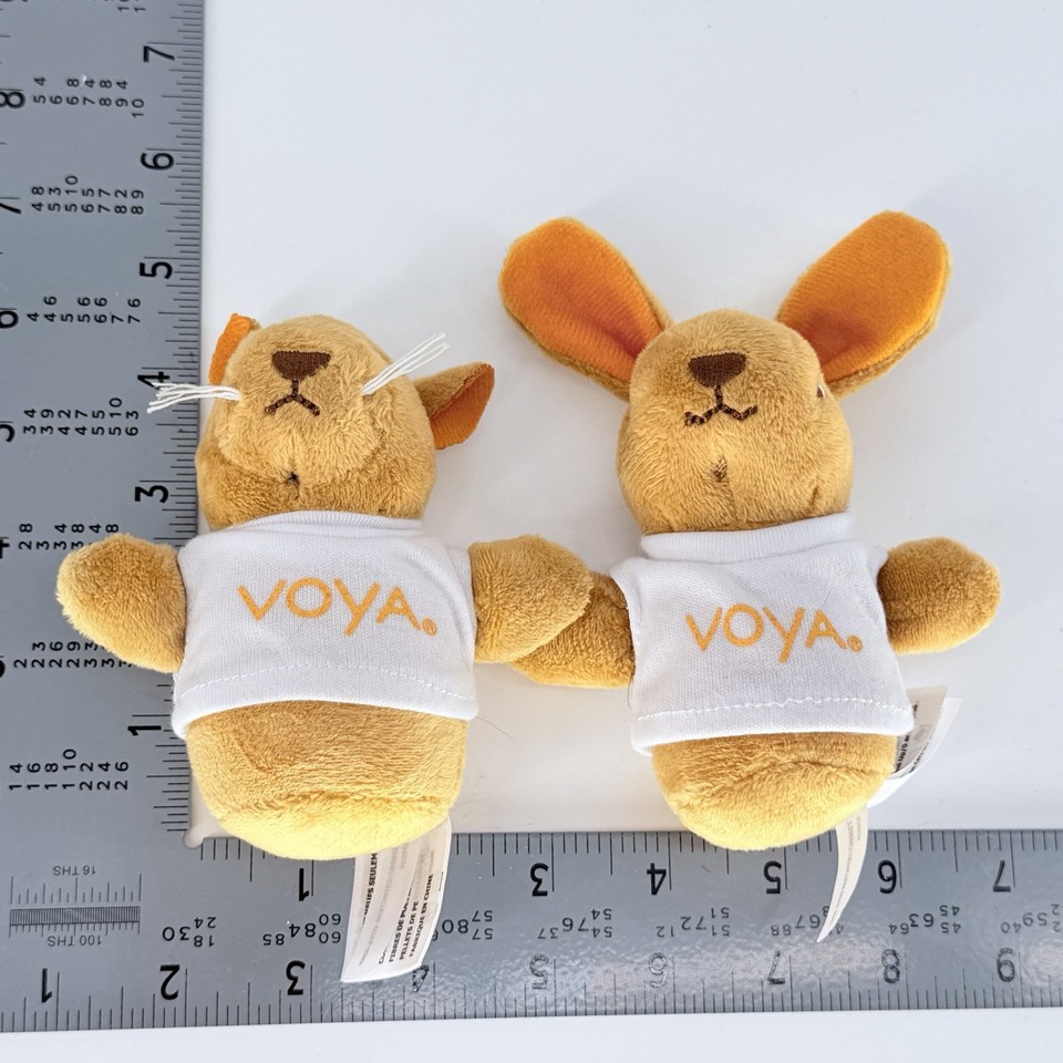 VOYA Vern Val Plush Mascot Set 5in Rabbit Squirrel Promo Chelsea Teddy ...
