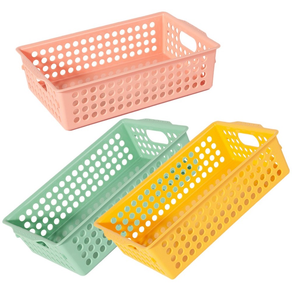 3 Pcs Plastic Baskets for Organizing Bins Organization Fruits Tray ...