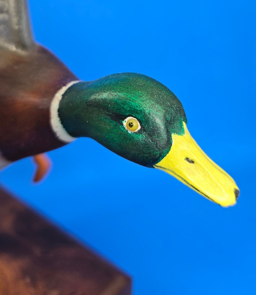 Vintage George Kester Wood Carved Hand Painted Mallard Duck Figurine | eBay