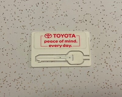 Early 2000s Toyota Plastic Wallet Key Card Blank 8059 Axxess | eBay