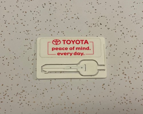 Early 2000s Toyota Plastic Wallet Key Card Blank 8059 Axxess | eBay