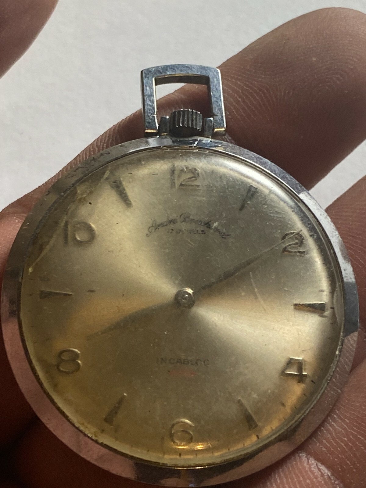 Vintage Men's Andre Bouchard 17 Jewel Incabloc Pocket Analog Watch | eBay