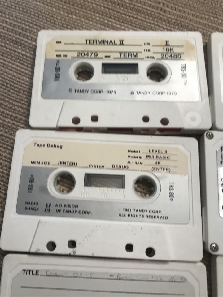 trs 80 cassette program tapes lot of 6 Terminal II, Tape Debug 1978 ...