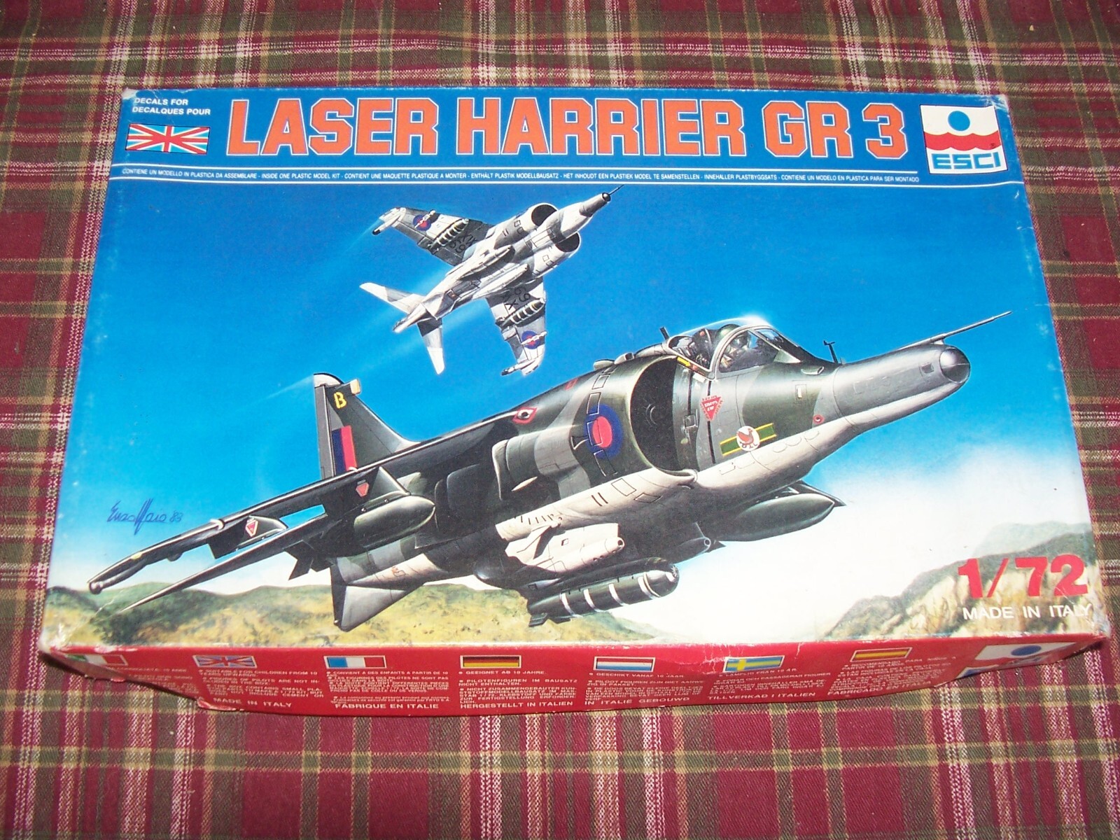 Laser Harrier GR3 Plastic Jet Model Kit #9034 1/72 Scale ESCI | eBay