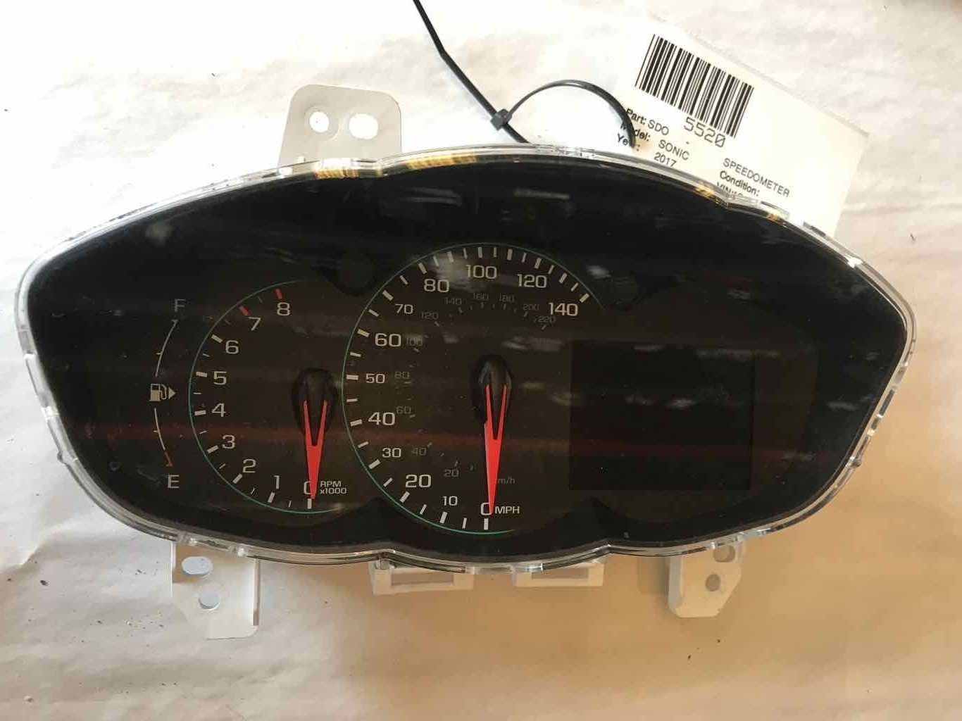 2017 CHEVROLET SONIC Speedometer Instrument Cluster Dash Panel Gauge ...