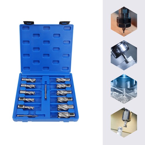 13PCS Tool Set Annular Cutter 7/16" TO 1-1/16" Drill Bits 1 inch ...