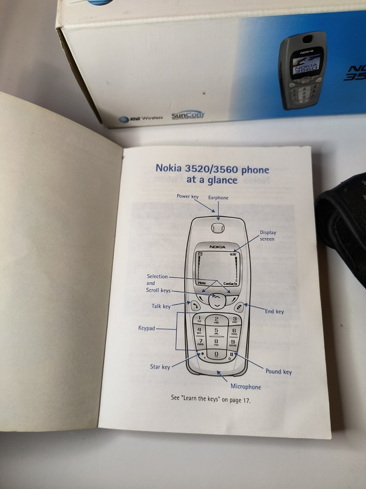 Nokia 3560 Silver Cell Phone (AT&T) W/Phone, Box, Charger, Case ...