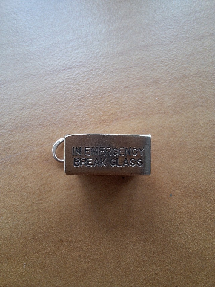 9ct Gold Vintage Jewellery Charm In Emergency Break Glass | eBay UK