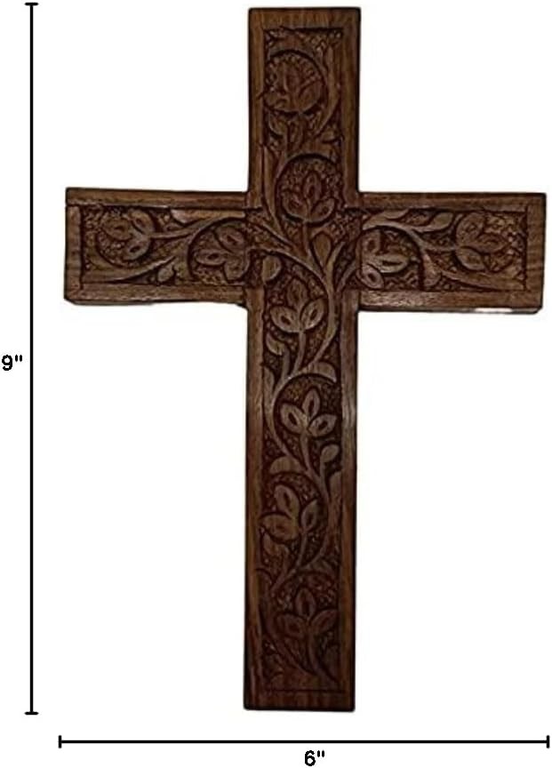 IBLAY Wall Mounted Hanging Wooden Christ Cross Crucifix 7.5"L x 5"W | eBay