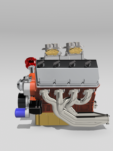 Vintage Hemi Twin Carb Street Engine - 1/24 - 3D Printed - MCS | eBay