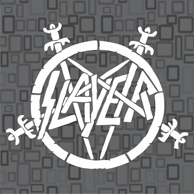SLAYER PENTAGRAM LOGO Sticker Vinyl Decal Car Truck Fun Slayer Band ...